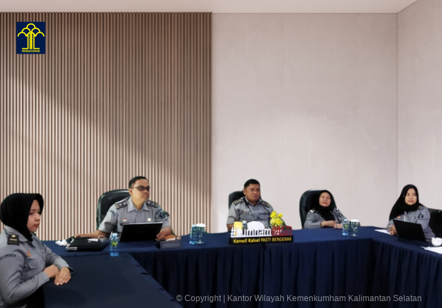 Kemenkumham Kalsel Ikuti Rapat Koordinasi Feedback dan Evaluasi Penilaian Kompetensi ASN