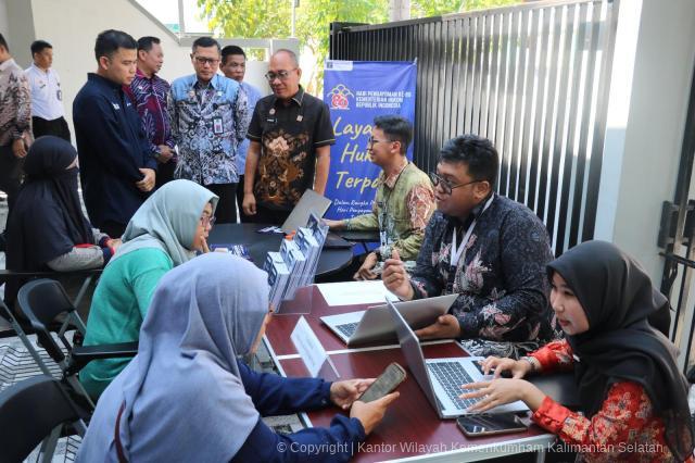 Dukung UMKM di Rangkaian Hari Pengayoman ke-80, Kemenkum Kalsel Hadirkan Layanan Hukum di Rumah BUMN